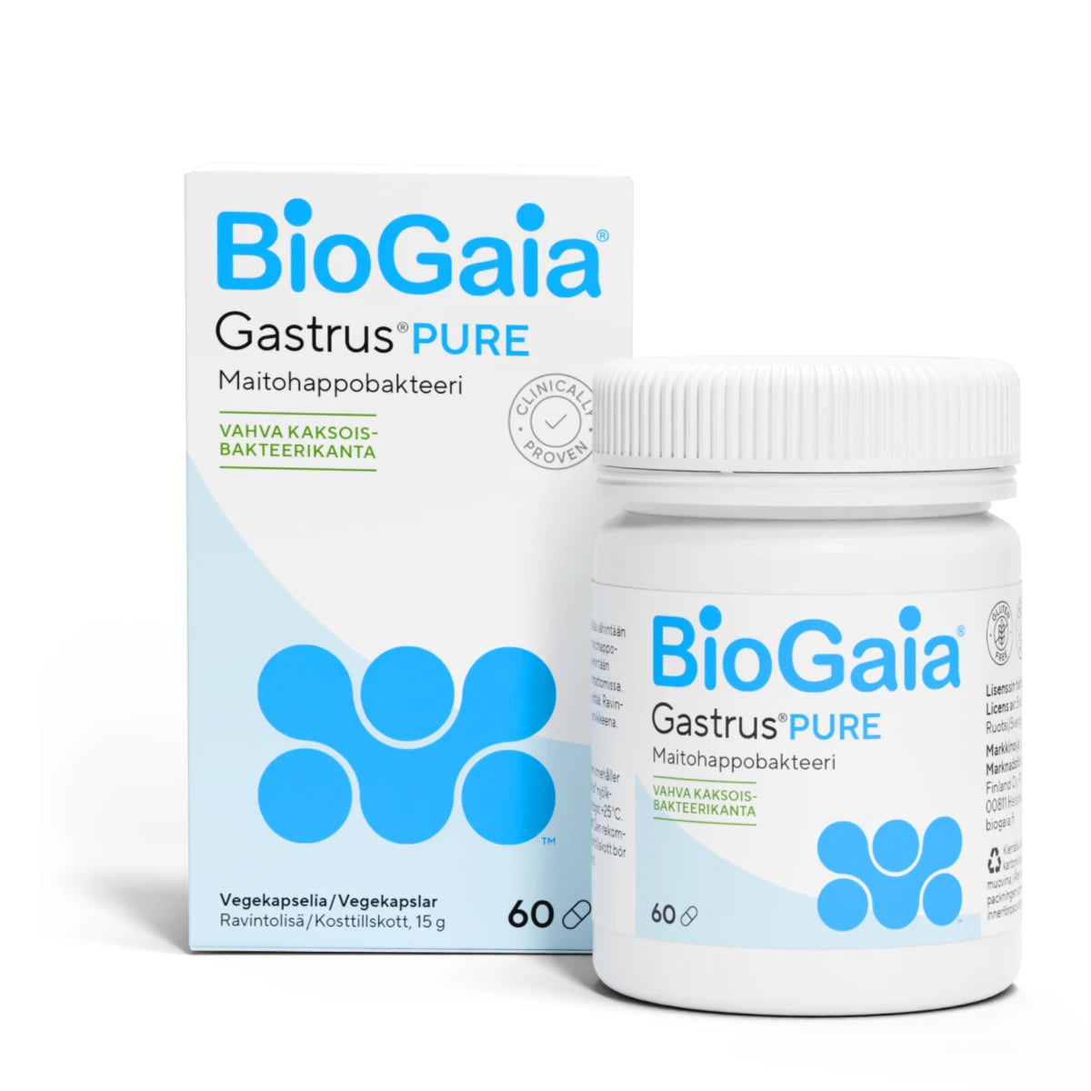 BioGaia Gastrus PURE 60 kaps – Nettiapteekki.fi