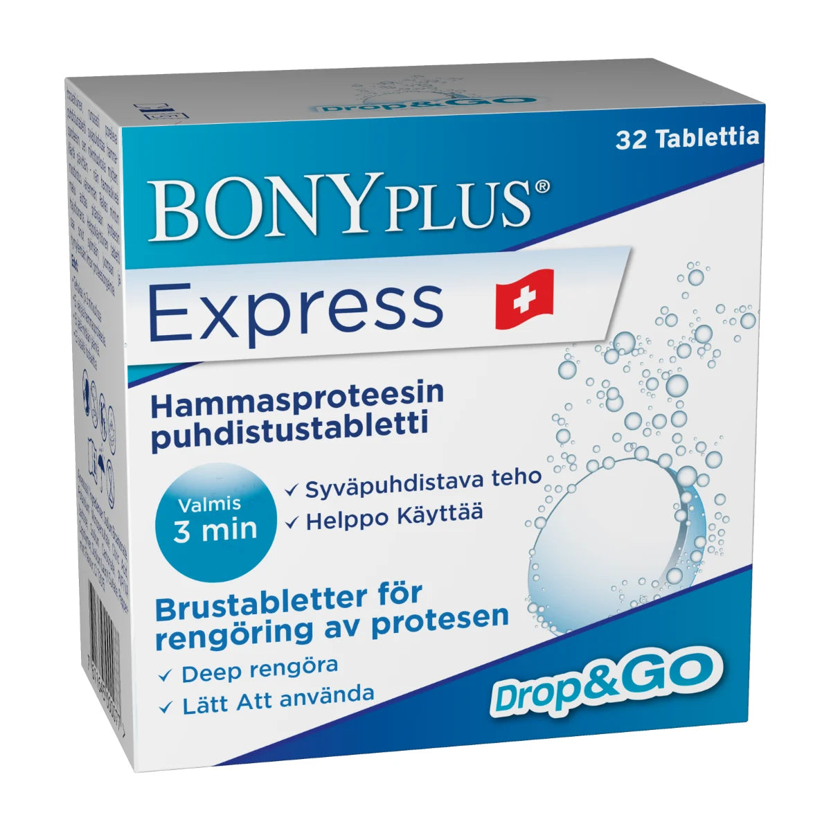BONYPLUS Express proteesien puhdistus poretabletti 32 kpl ...