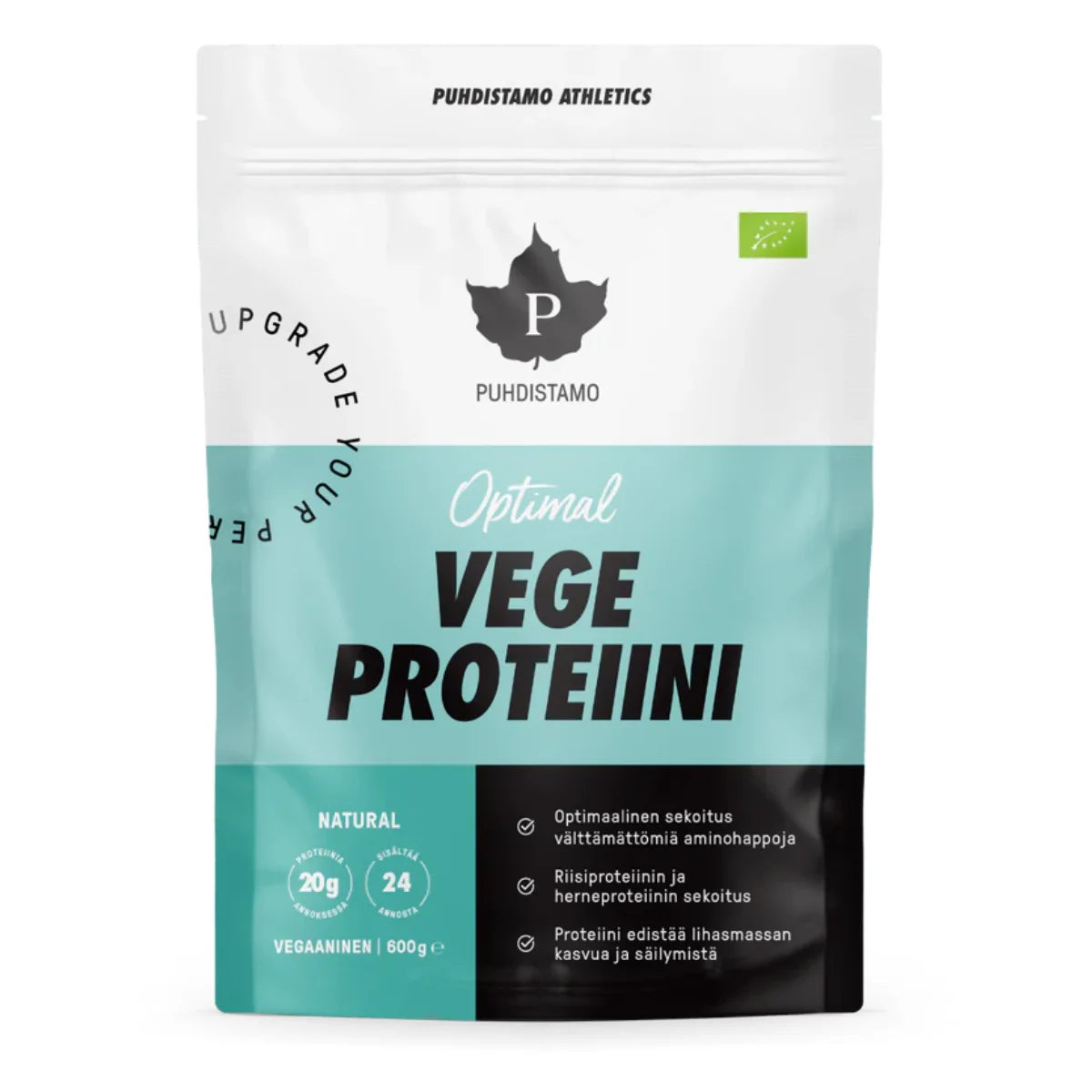 Puhdistamo Athletics Optimal Vegeproteiini Natural 600 g – Nettiapteekki.fi