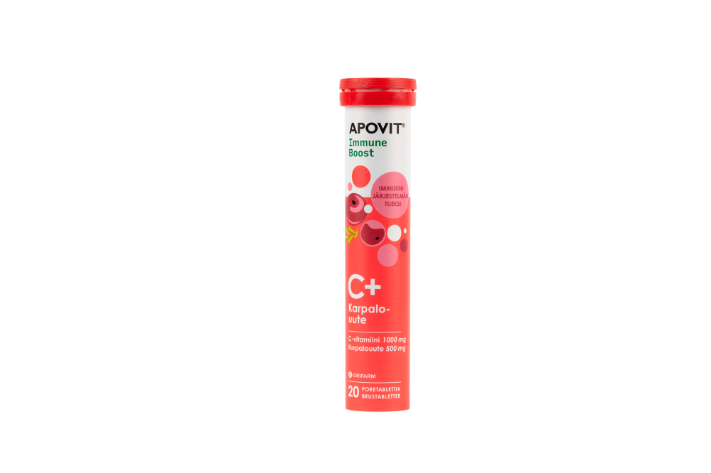 APOVIT Immune Boost C-Vitamiini-karpalo poretabletti – Nettiapteekki.fi